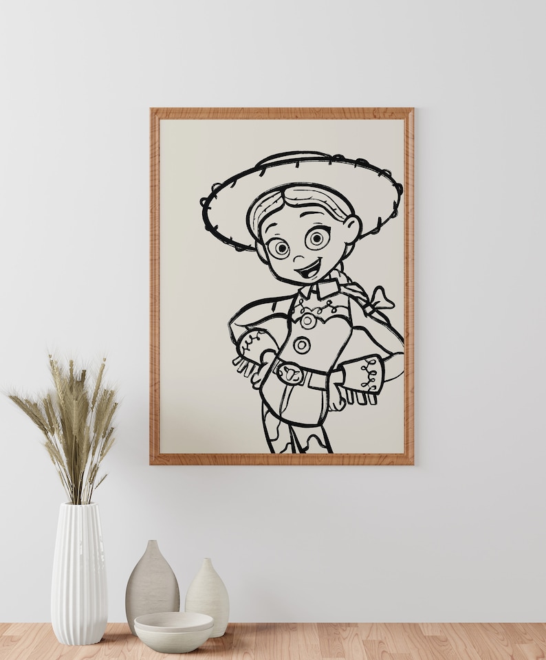 Digital Download Jessie Print Drawing Sketch Toy Story Pixar - Etsy