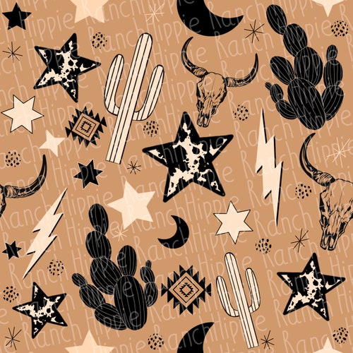 Western Seamless Pattern. Digital Download Only. Png File - Etsy