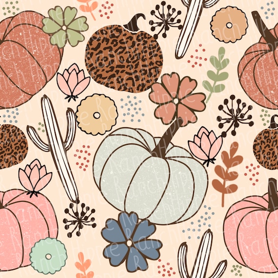 Boho Fall Seamless Pattern. Digital Download Only. Png File - Etsy
