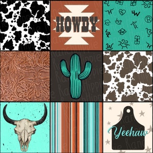 Western Quilt Style Seamless Pattern. Digital Download Only. Png File ...