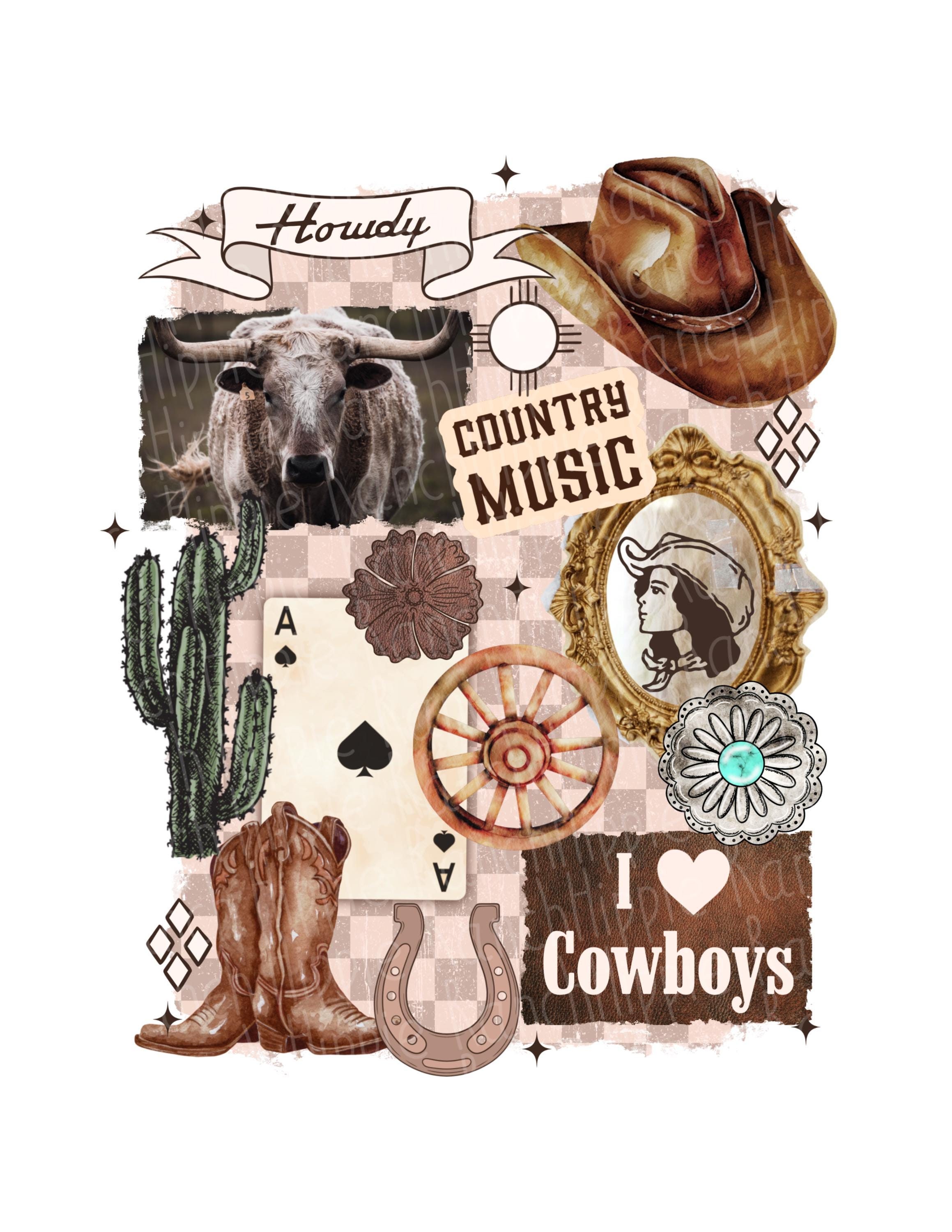 Western Collage Png Design. Cowboy Collage Png. Digital Download Only ...