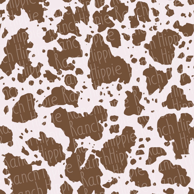 Brown Cow Print Seamless Pattern. Digital Download Only. Png - Etsy