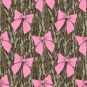 Camo Pink Bow Seamless Pattern. Digital Download Only. Png File - Etsy