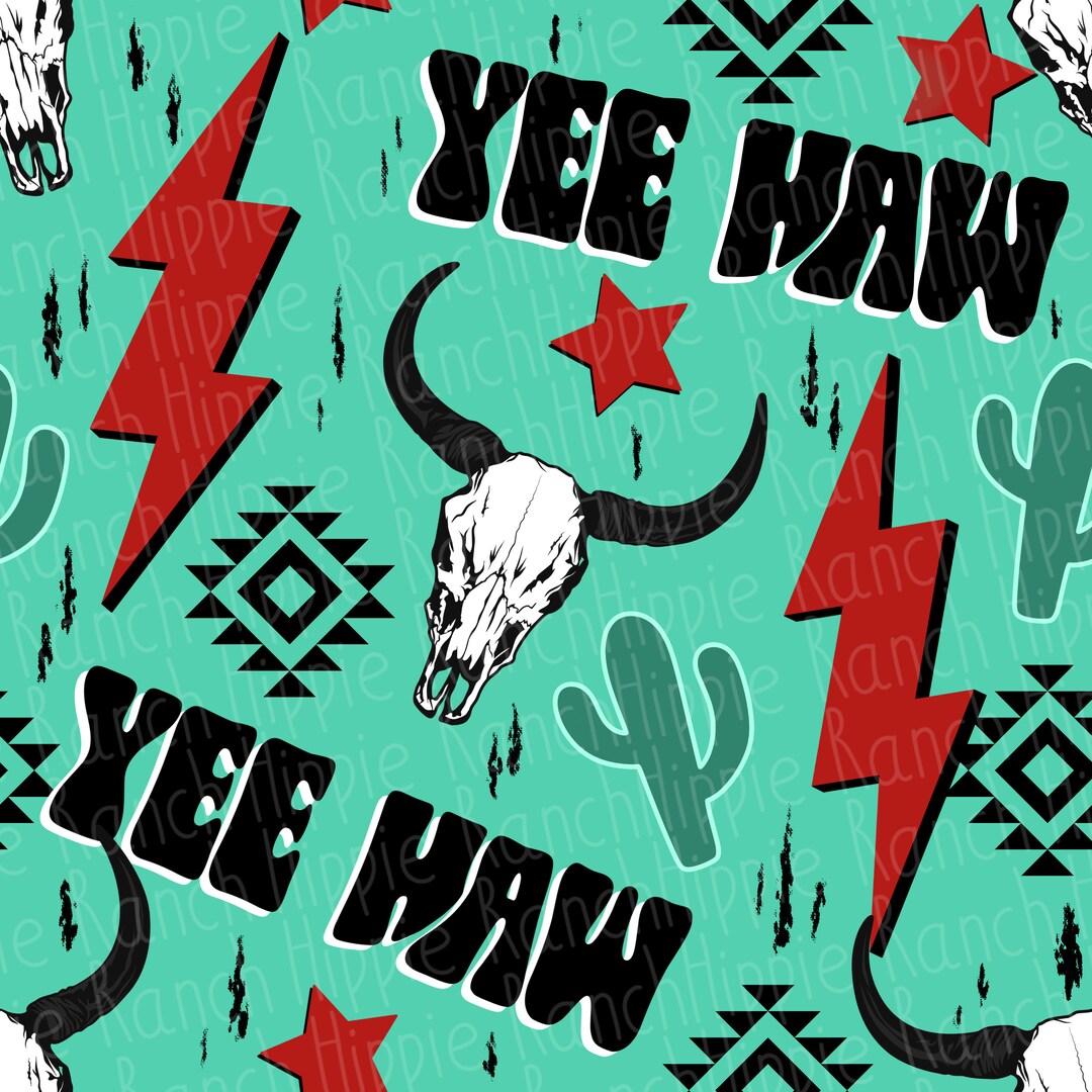Yeehaw Seamless Pattern. Digital Download Only. Png File - Etsy