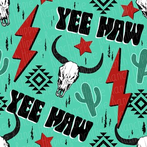 Yeehaw Seamless Pattern. Digital Download Only. Png File - Etsy