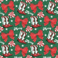 Western Retro Christmas Howdy Santa Seamless Pattern Bundle Png ...