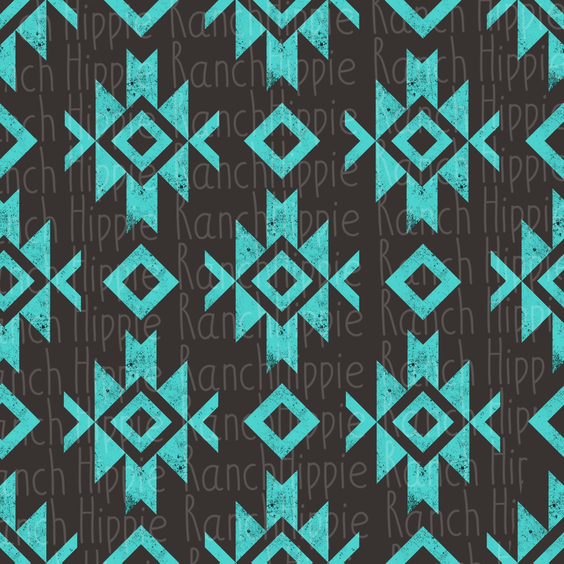 Turquoise Western Seamless Pattern Bundle. 5 Patterns - Etsy