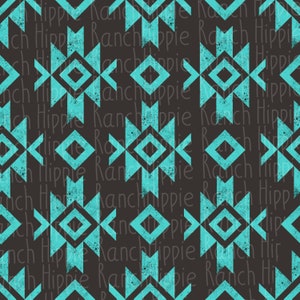 Turquoise Western Seamless Pattern Bundle. 5 Patterns Included. Digital ...