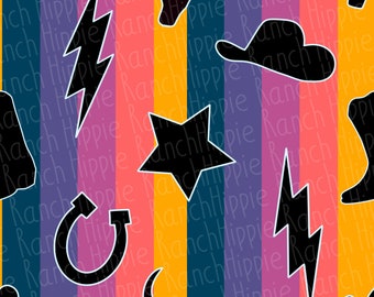 Western Seamless Pattern. Digital Download Only. Png File - Etsy