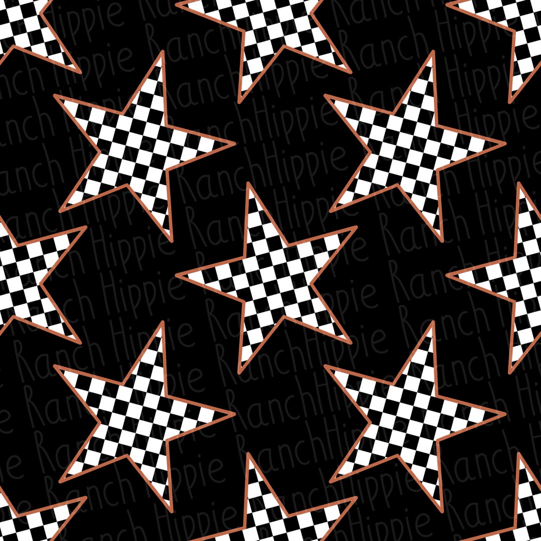 Checkered Star Seamless Pattern. Digital Download Only. Png File - Etsy