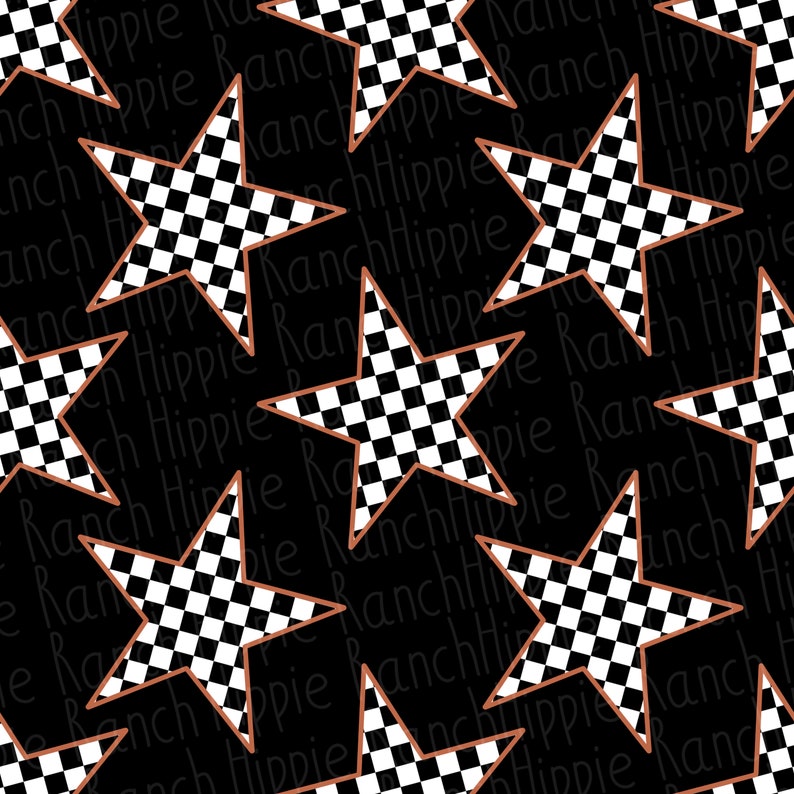 Checkered Star Seamless Pattern. Digital Download Only. Png File - Etsy
