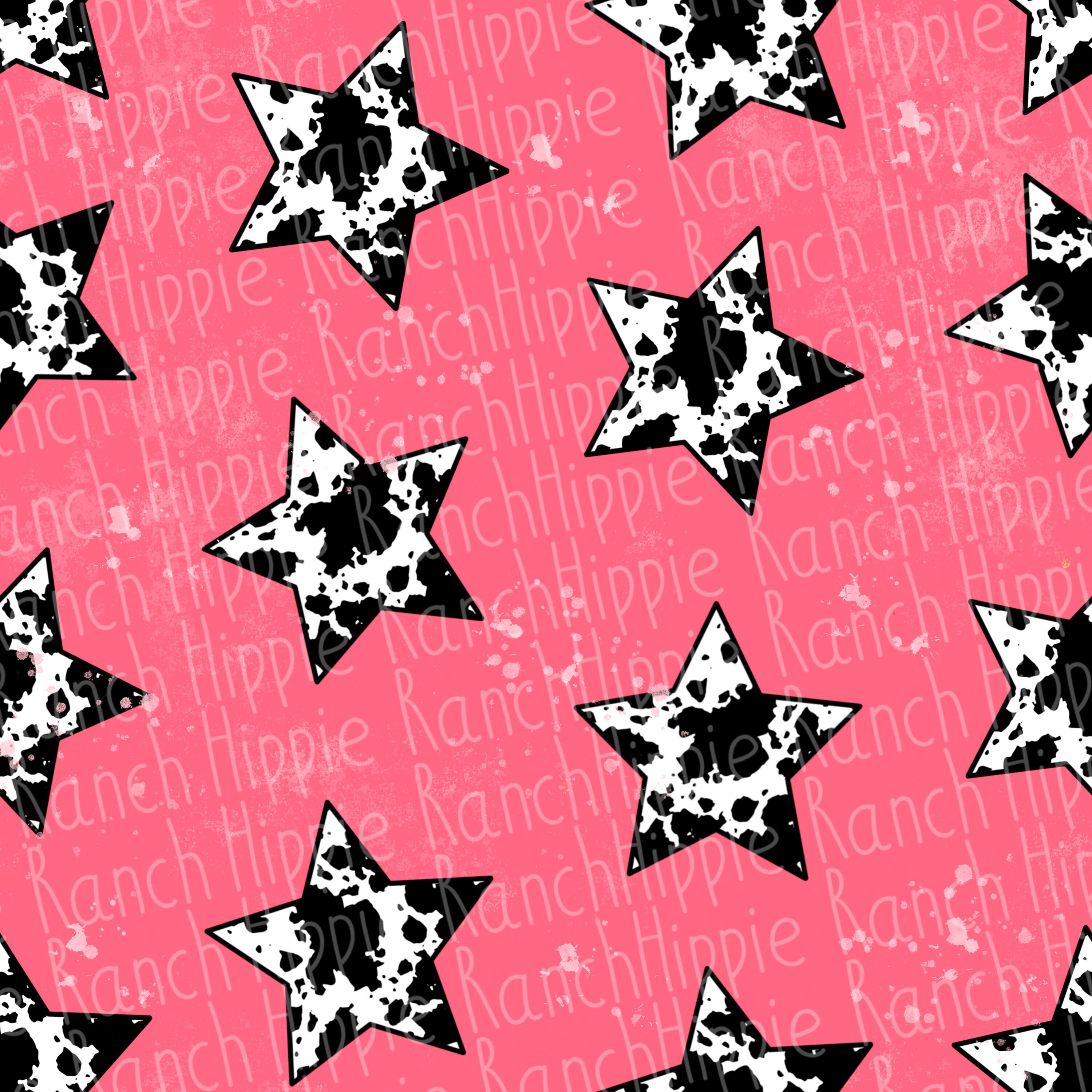 Cow Print Star Seamless Pattern. Digital Download Only. Png File - Etsy