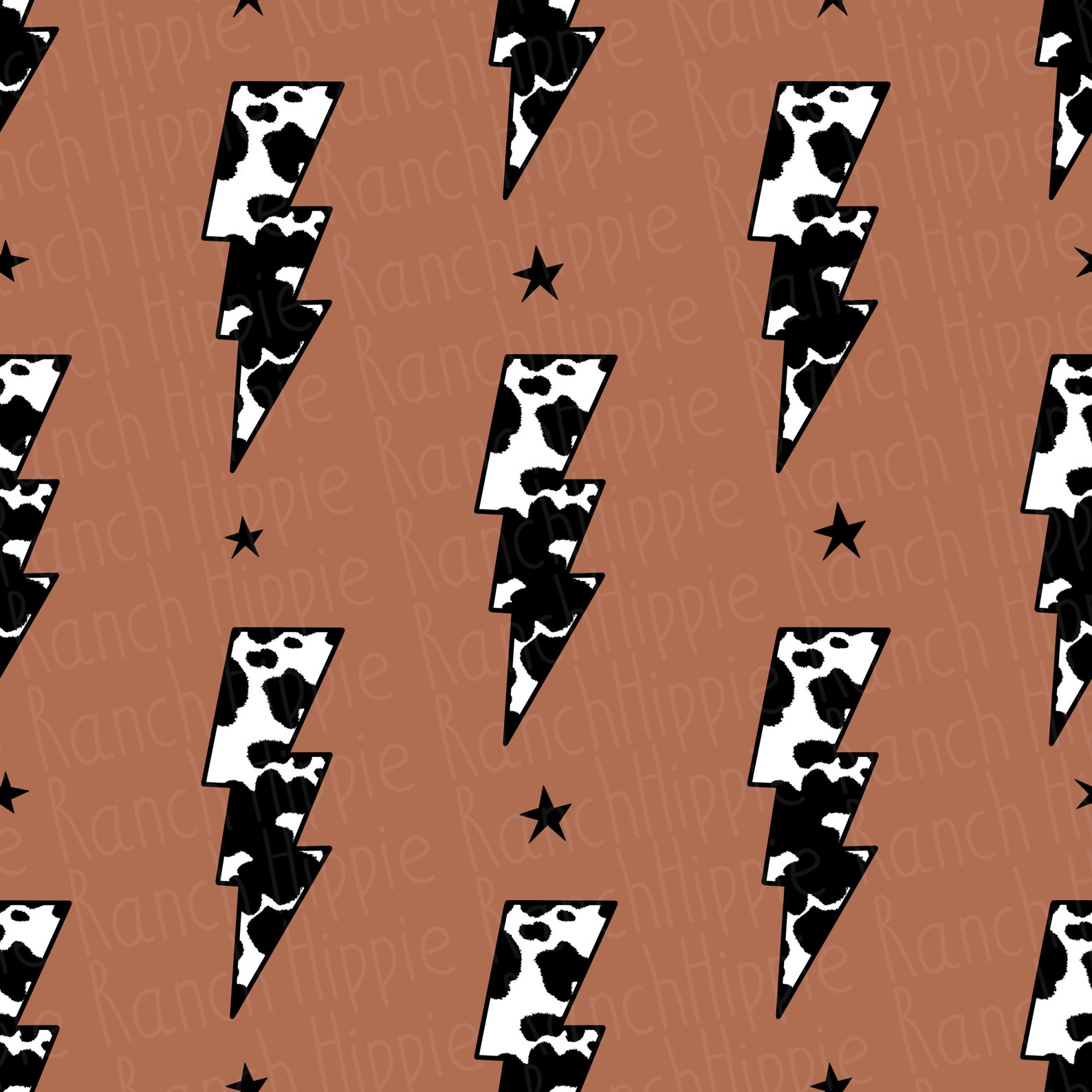 Western Lightning Bolt Seamless Pattern. Digital Download Only. Png ...