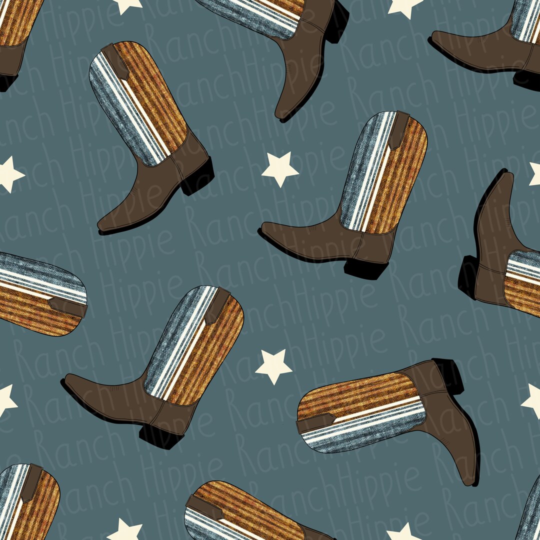 Cowboy Seamless Pattern. Digital Download Only. PNG File - Etsy