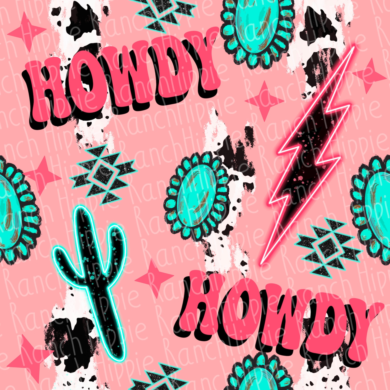 Howdy Seamless Pattern. Digital Download Only. Png File - Etsy