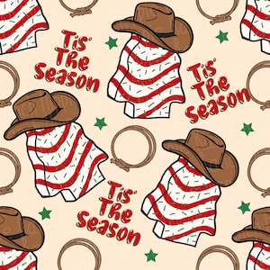 Cowboy Christmas Seamless Pattern. Digital Download Only. Png - Etsy