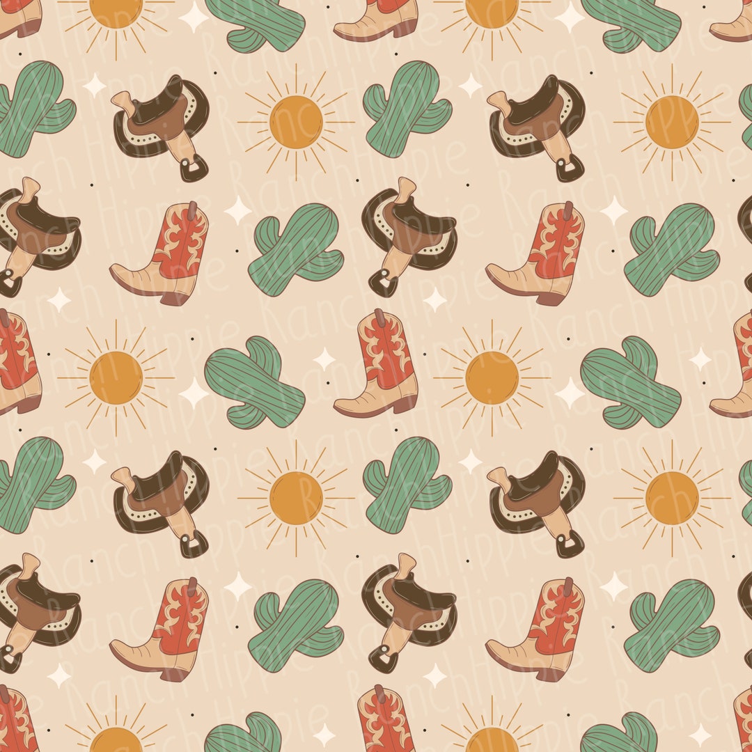 Western Seamless Pattern. Digital Download Only. Png File - Etsy