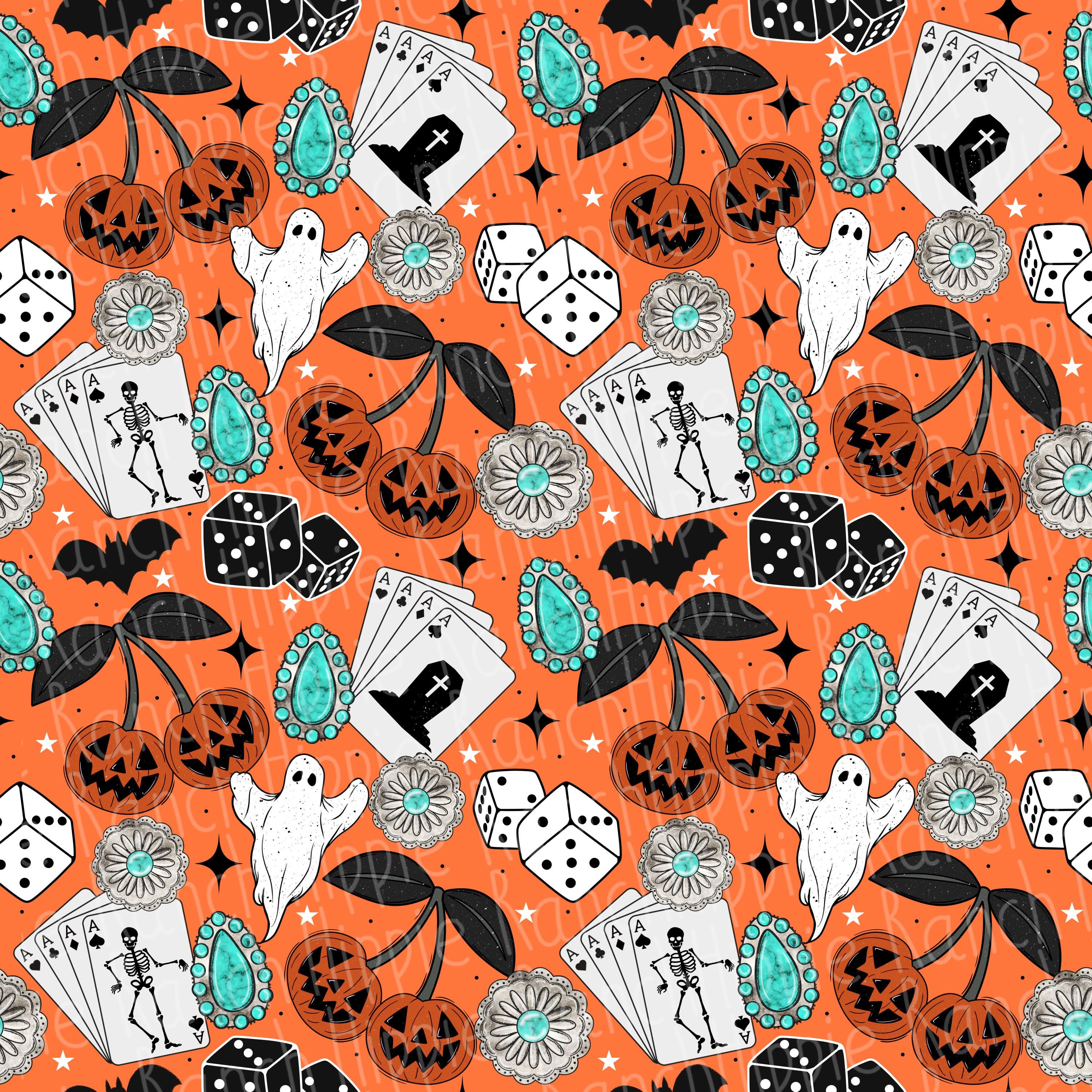 Western Halloween Seamless Pattern. Halloween Yallternative Png ...
