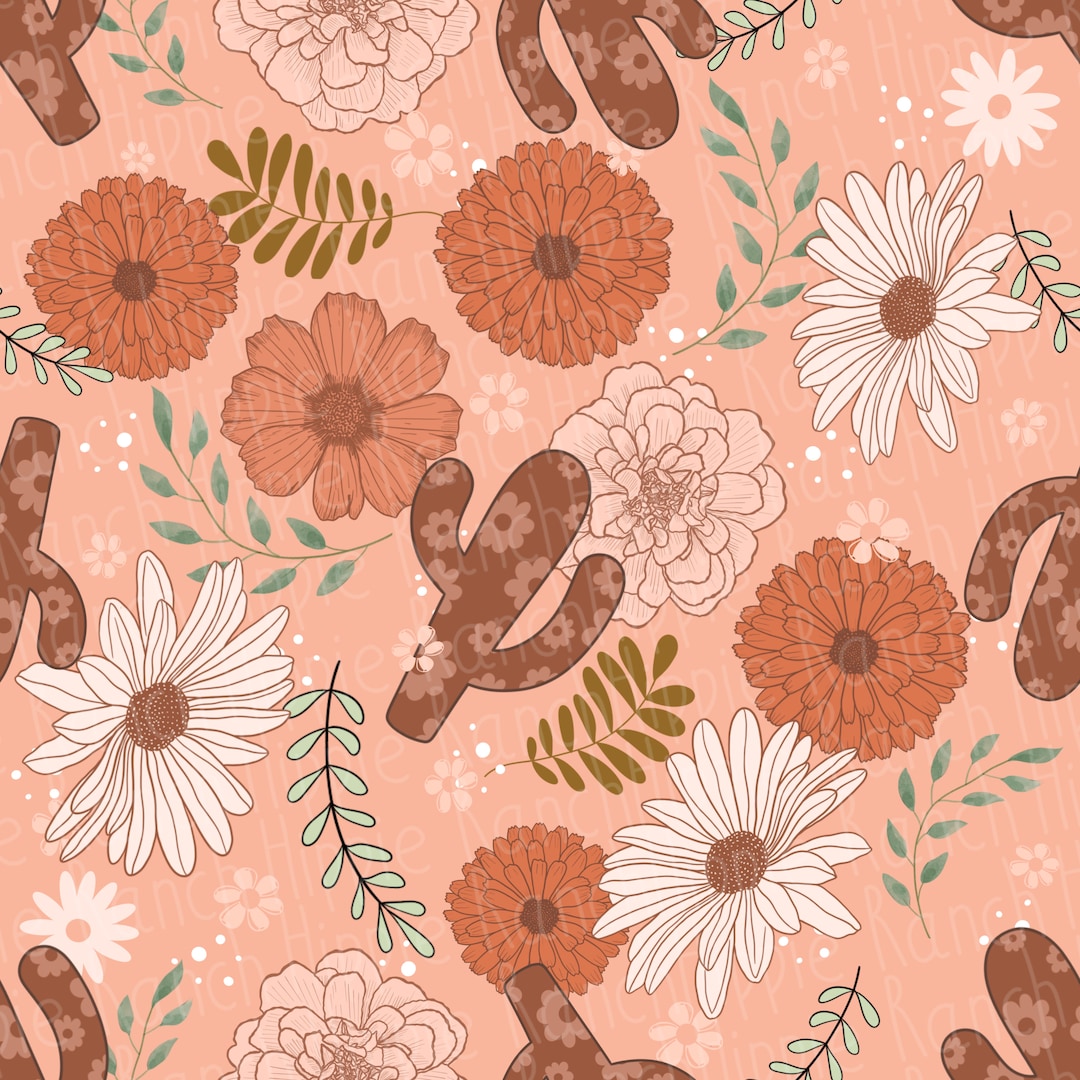 Boho Cactus Seamless Pattern. Digital Download Only. PNG File - Etsy