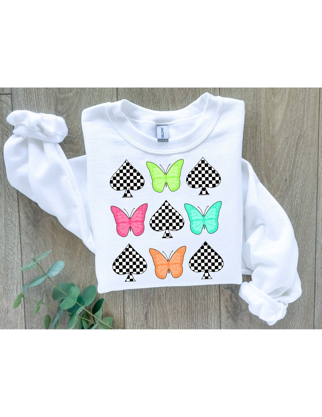 Western Png Design. Checkered Butterfly Png. Digital Download Only. Png ...