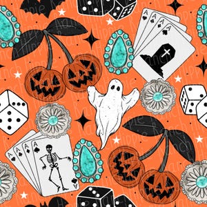 Western Halloween Seamless Pattern. Halloween Yallternative Png ...