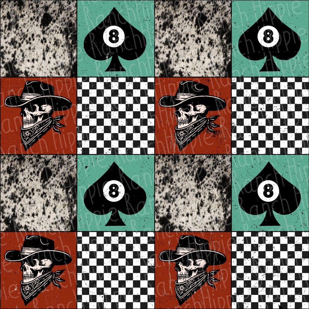 Western Seamless Pattern. Western Collage. Yallternative Pattern ...