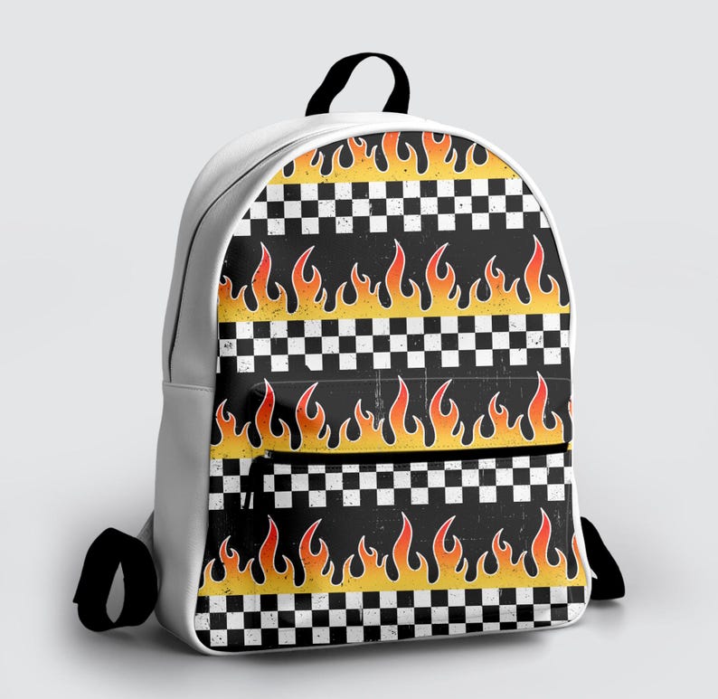 Yallternative Seamless Pattern. Checkered Flame Png. Digital Download ...