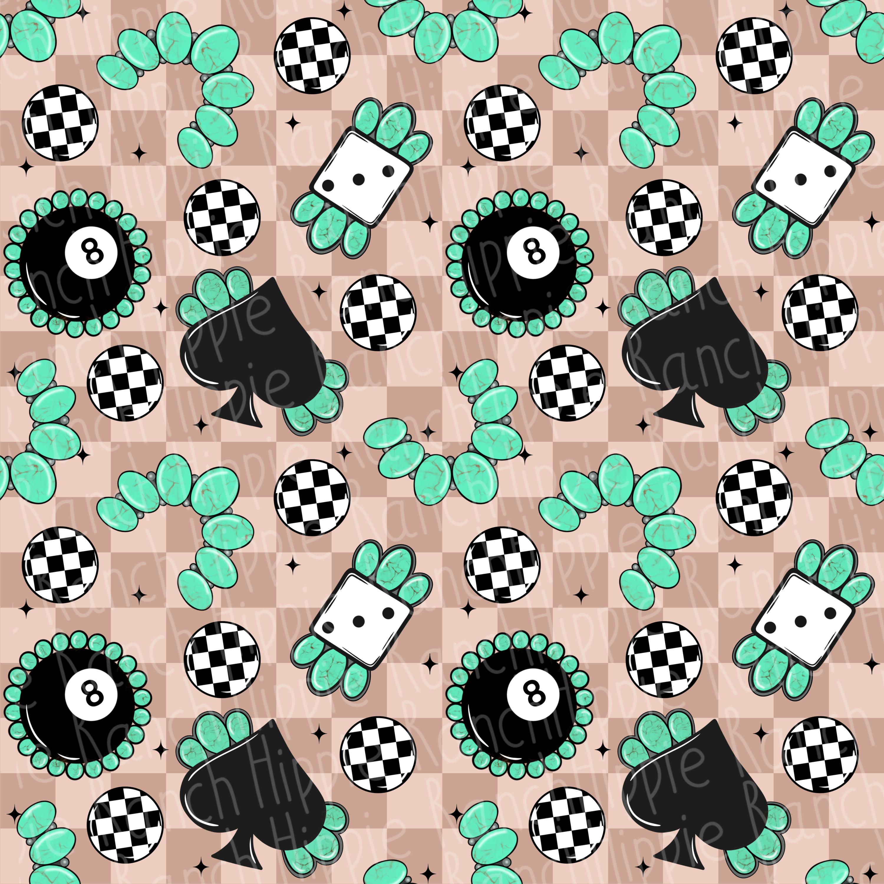 Turquoise Seamless Pattern. Checkered Yallternative Png. Digital ...