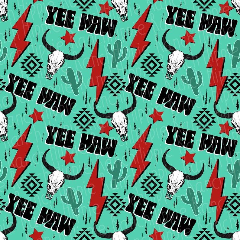 Yeehaw Seamless Pattern. Digital Download Only. Png File - Etsy
