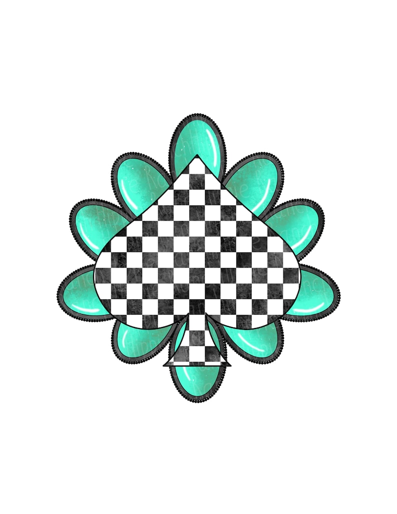 Western Turquoise Checkered Png Design. Digital Download Only. Png File ...