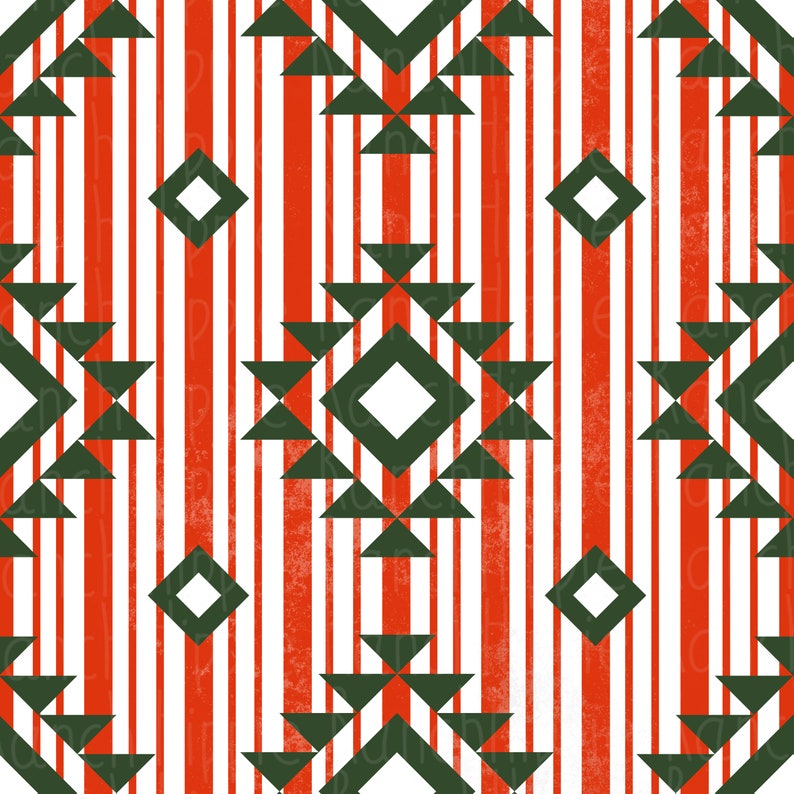 Christmas Aztec Seamless Pattern. Digital Download Only. Png File - Etsy