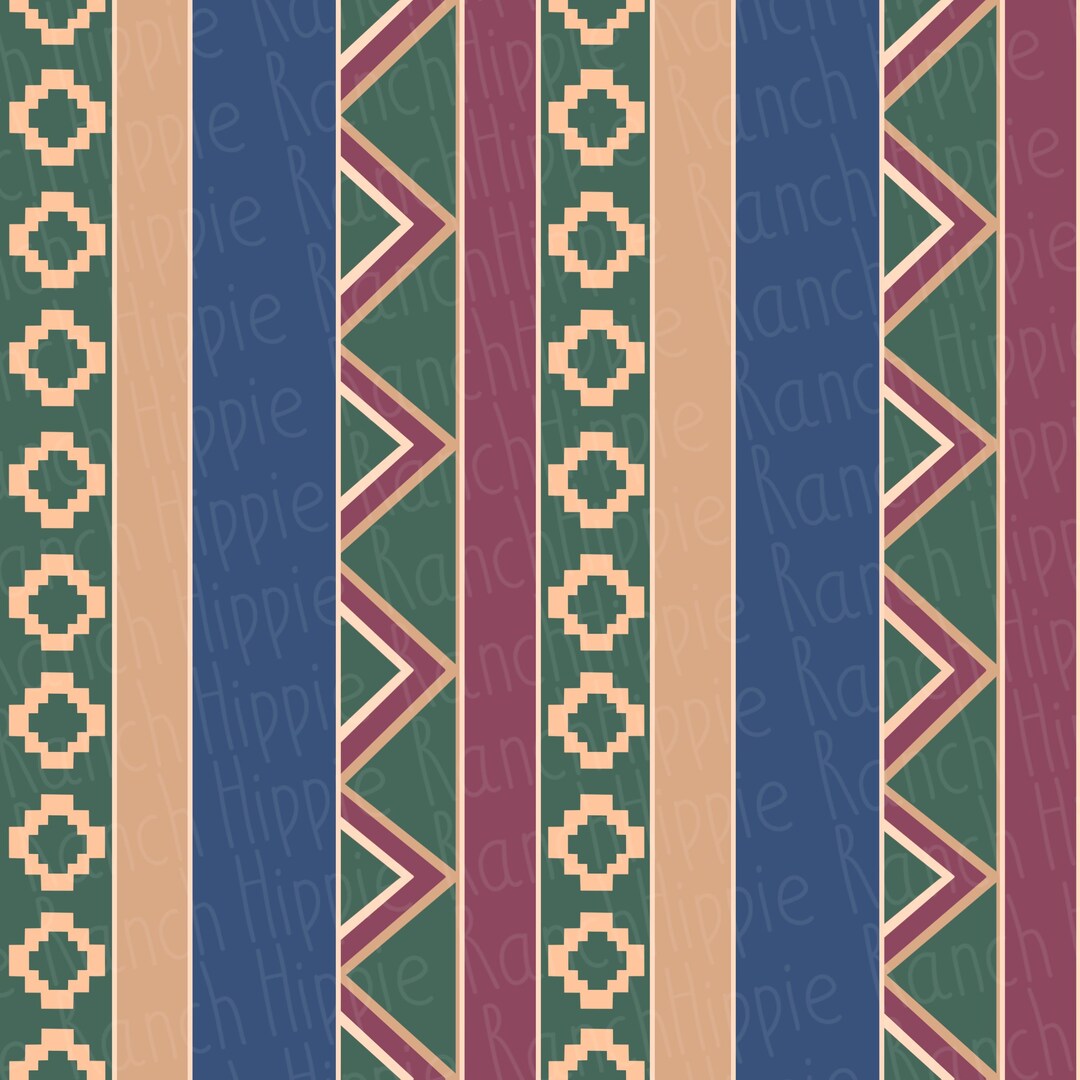 90s Western Inspired Seamless Pattern. Western Png. Aztec Png. Digital ...