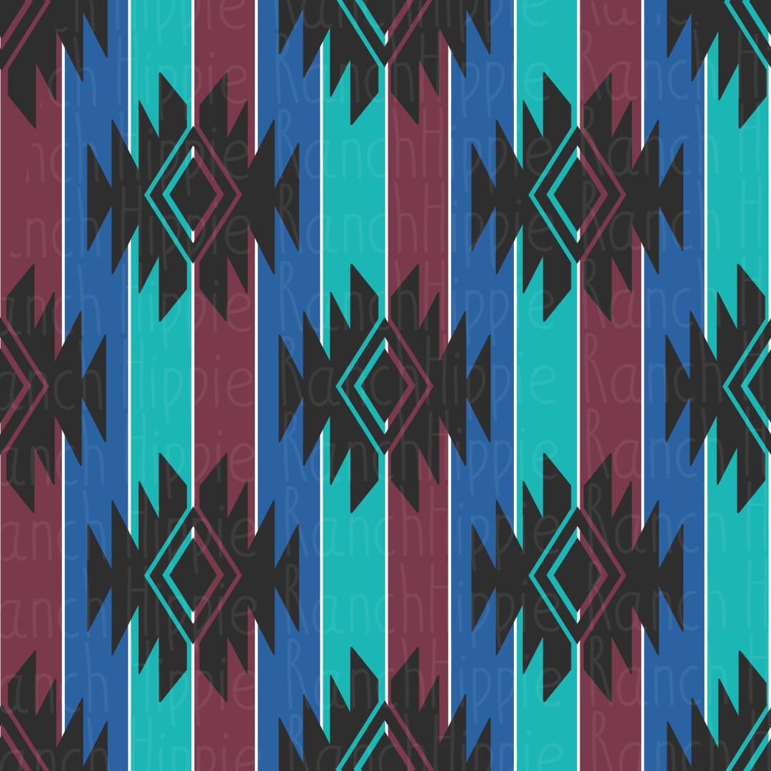 90s Western Inspired Seamless Pattern. Western Png. Aztec Png. Digital ...