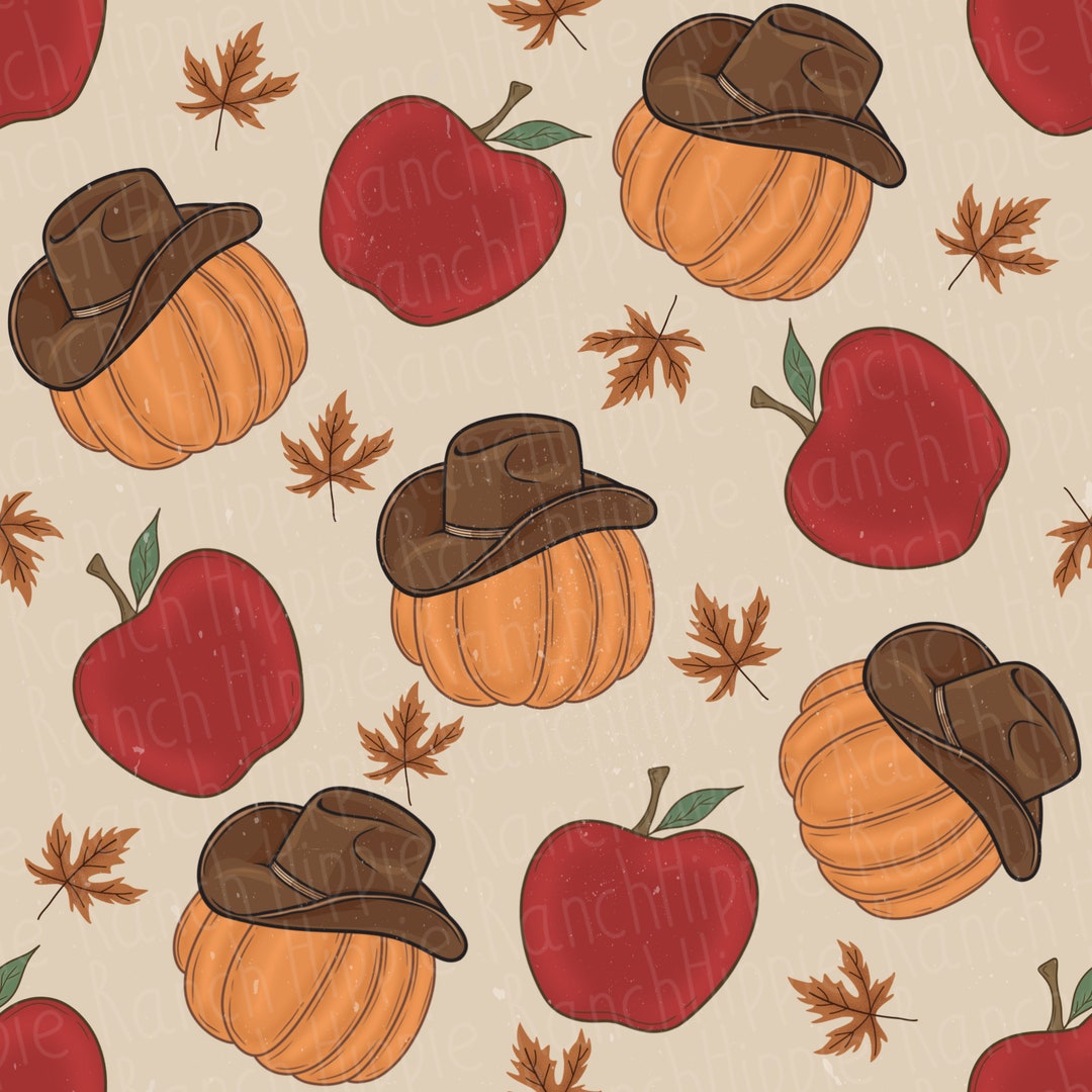 Western Fall Seamless Pattern. Digital Download Only. Png File - Etsy