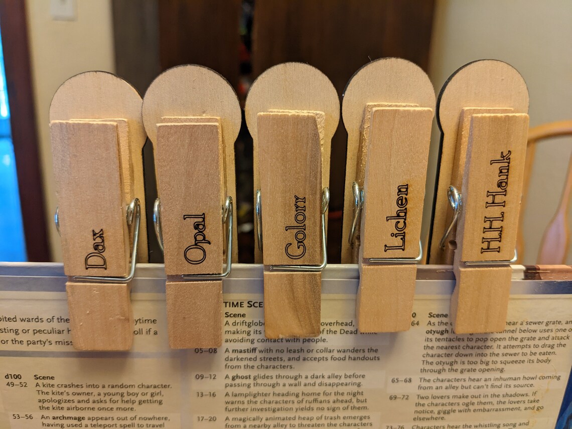 Custom RPG Player Initiative Trackers Clip-on Name Tags for - Etsy