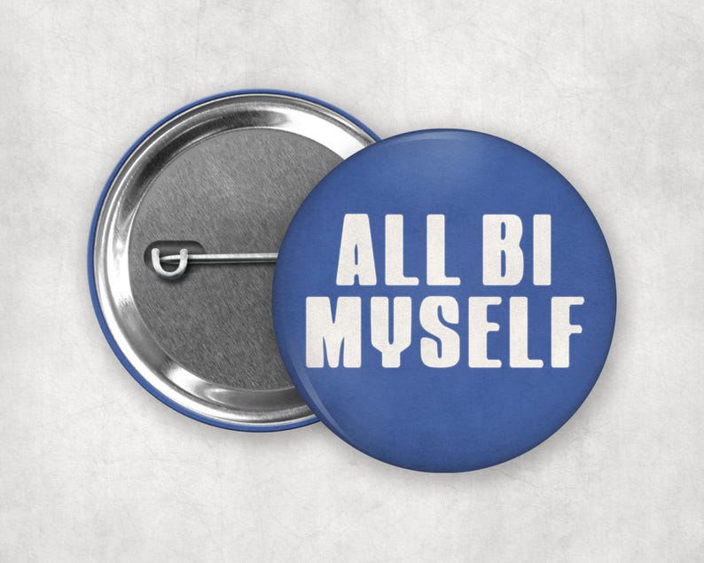 Vintage Inspired Bisexual Pride Buttons | Retro Bi Pride Badges - Etsy