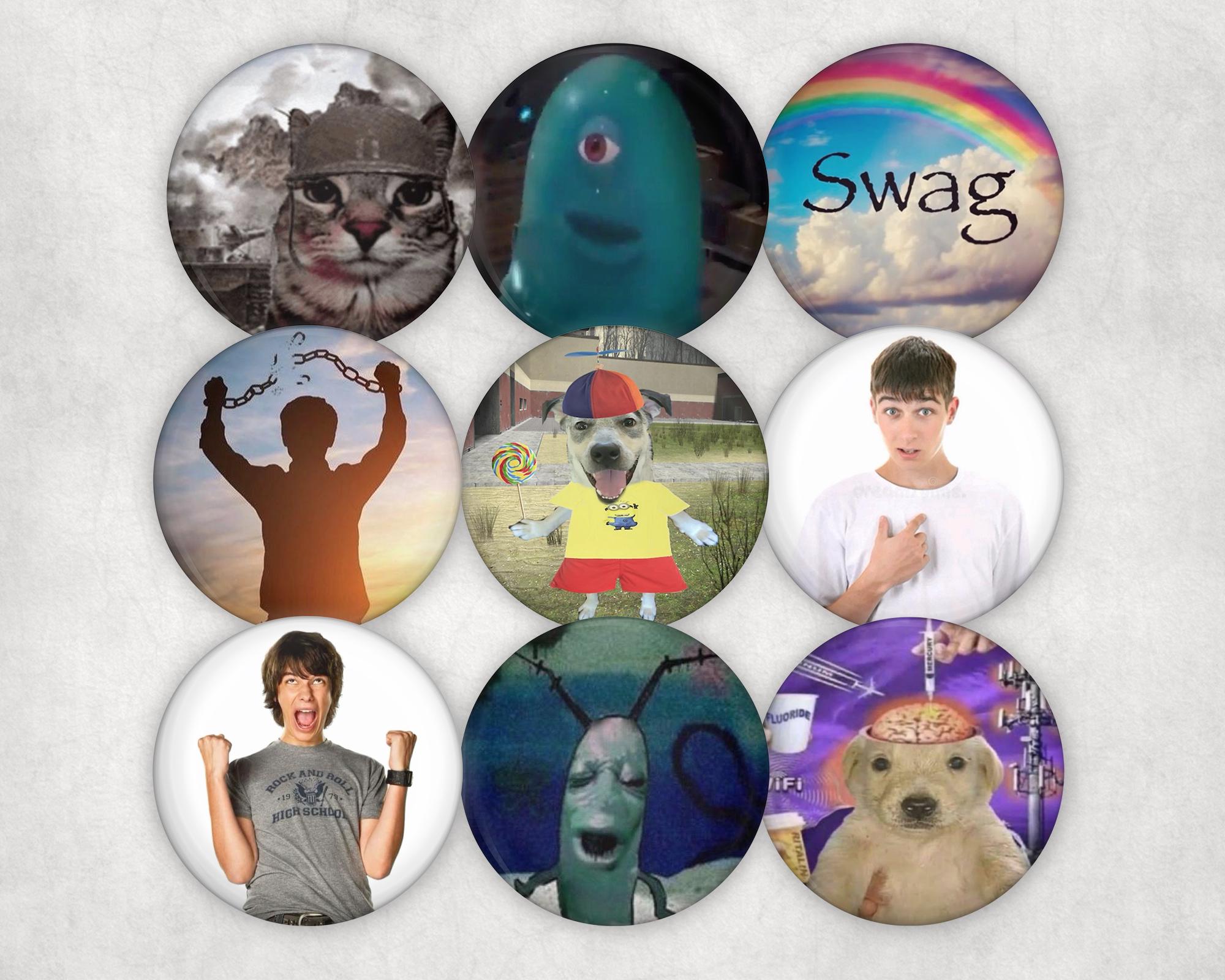 Meme Pinback Buttons | Reaction Pictures Badges - Etsy