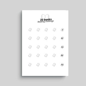 READING CHALLENGE! Reading Tracker Printable 100, 50 or 25 Books ...