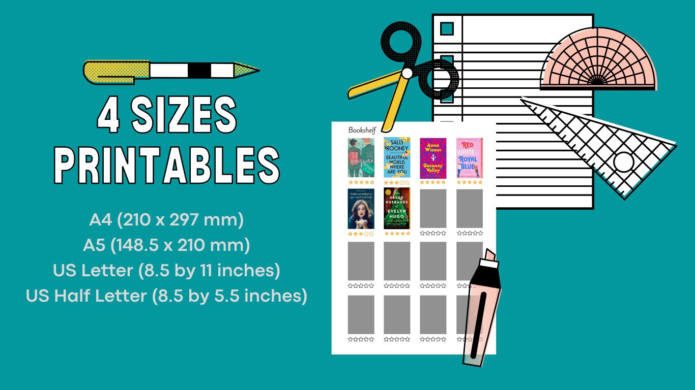 Reading Tracker 4 Different Printables, Book Shelf, Reading Challenge ...