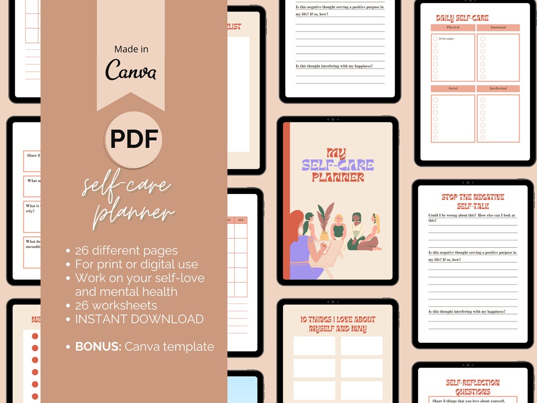 Self-love Journal | Self-care Printable | Mental Health Worksheet ...