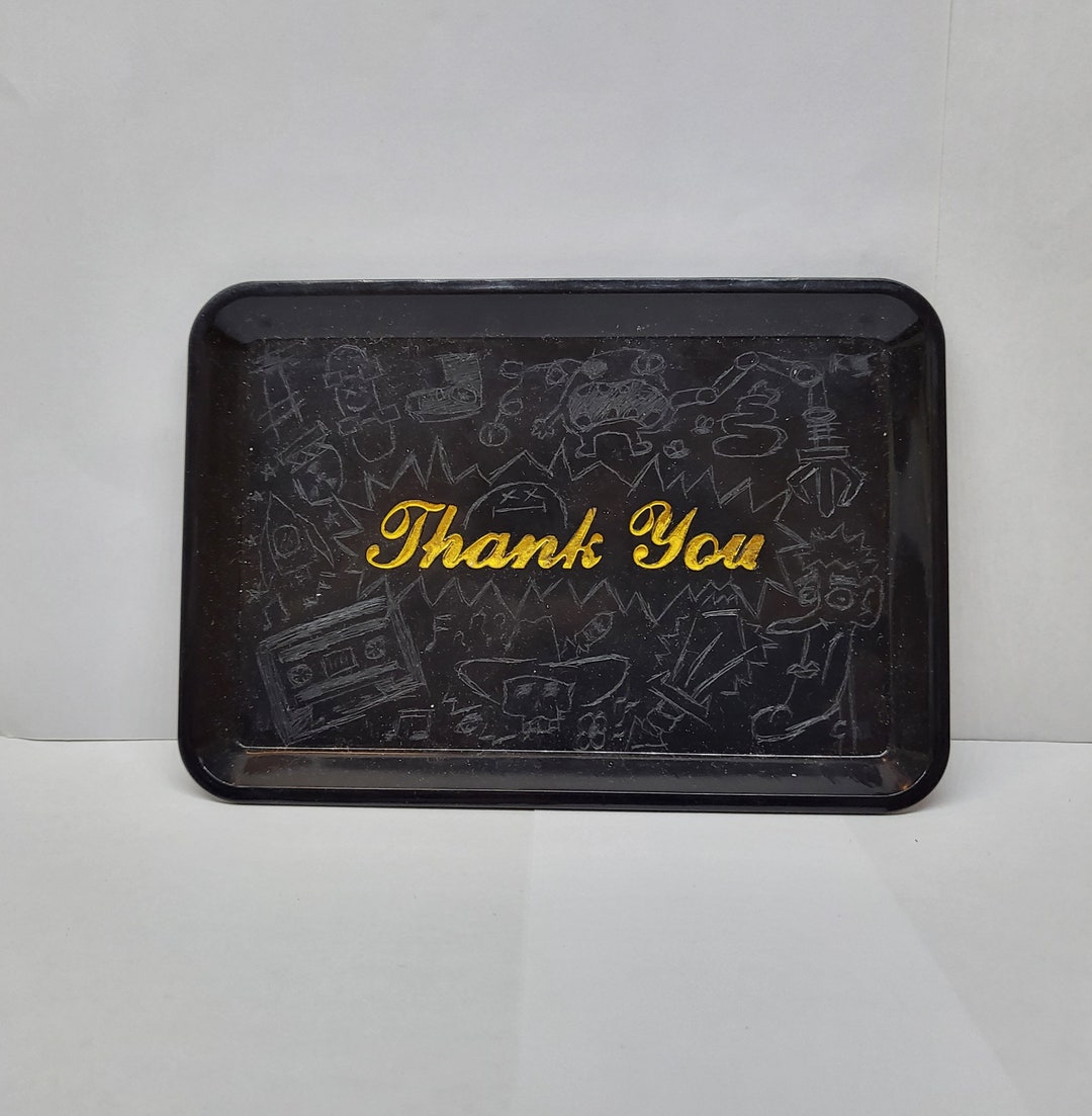 Thank You Tray With Graffiti Doodles - Custom Card Tray - Etsy