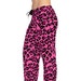 Women's Pink Leopard / Cheetah Print Pajama Pants, Pink Animal Print ...