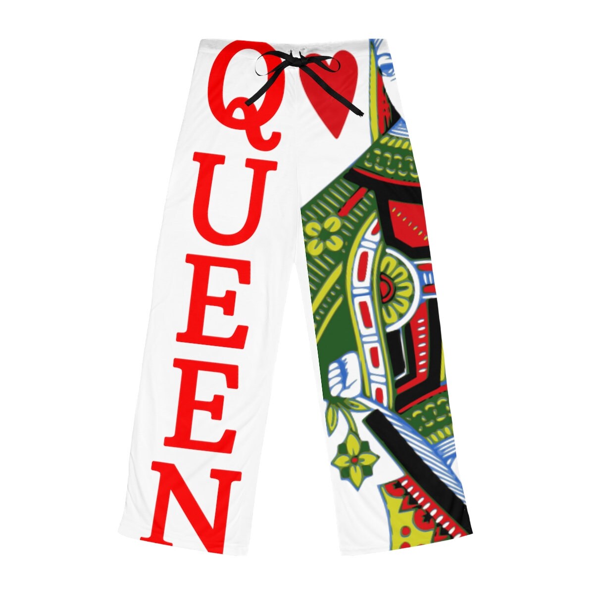 Women's Queen of Hearts Poker Pajama Pants Playing - Etsy