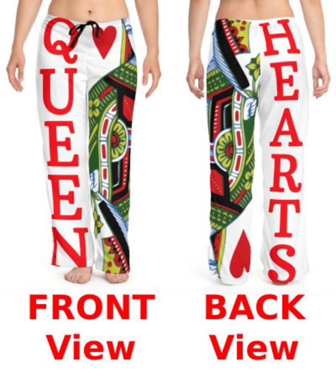 Women's Queen of Hearts, Poker Pajama Pants, Playing Cards, Suits ...
