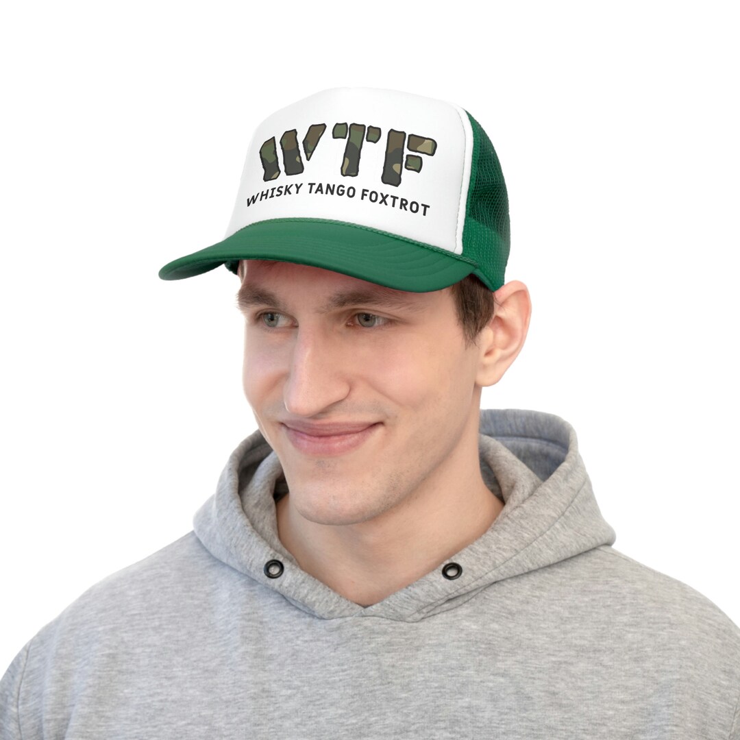 WTF Trucker Cap, Whisky Tango Foxtrot, Camouflage Pattern ...