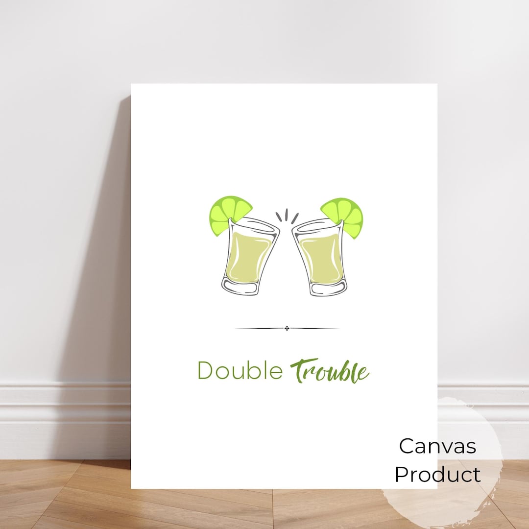 Tequila Wall Art Bar Cart Art Home Bar Decor Shots Tequila Shots Double ...
