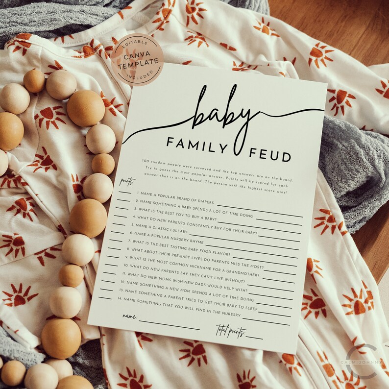 Baby Family Feud, Baby Shower Family Feud Game, Printable Family Feud ...
