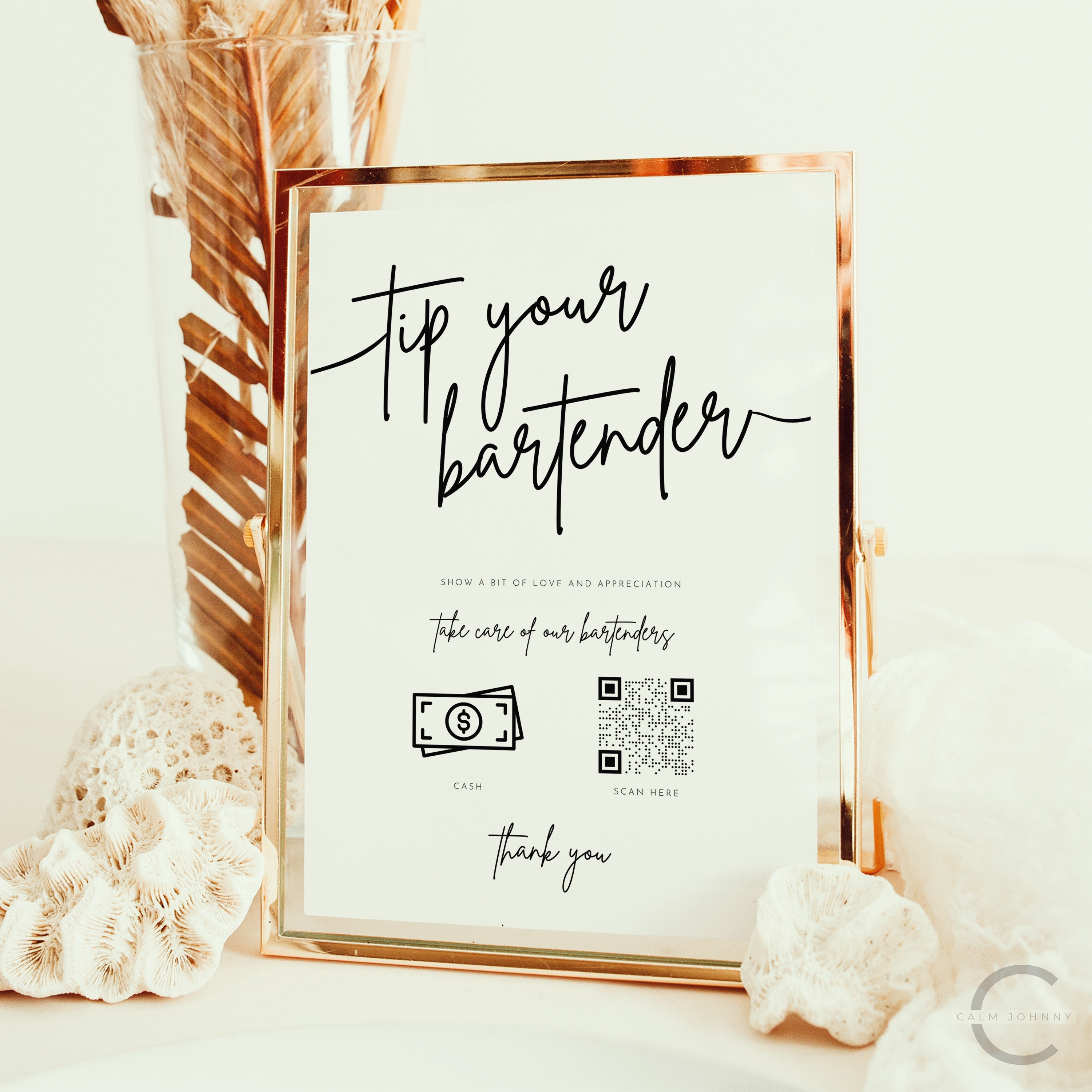 Tip Your Bartender Sign Template, Editable Feeling Tipsy Sign, Modern ...