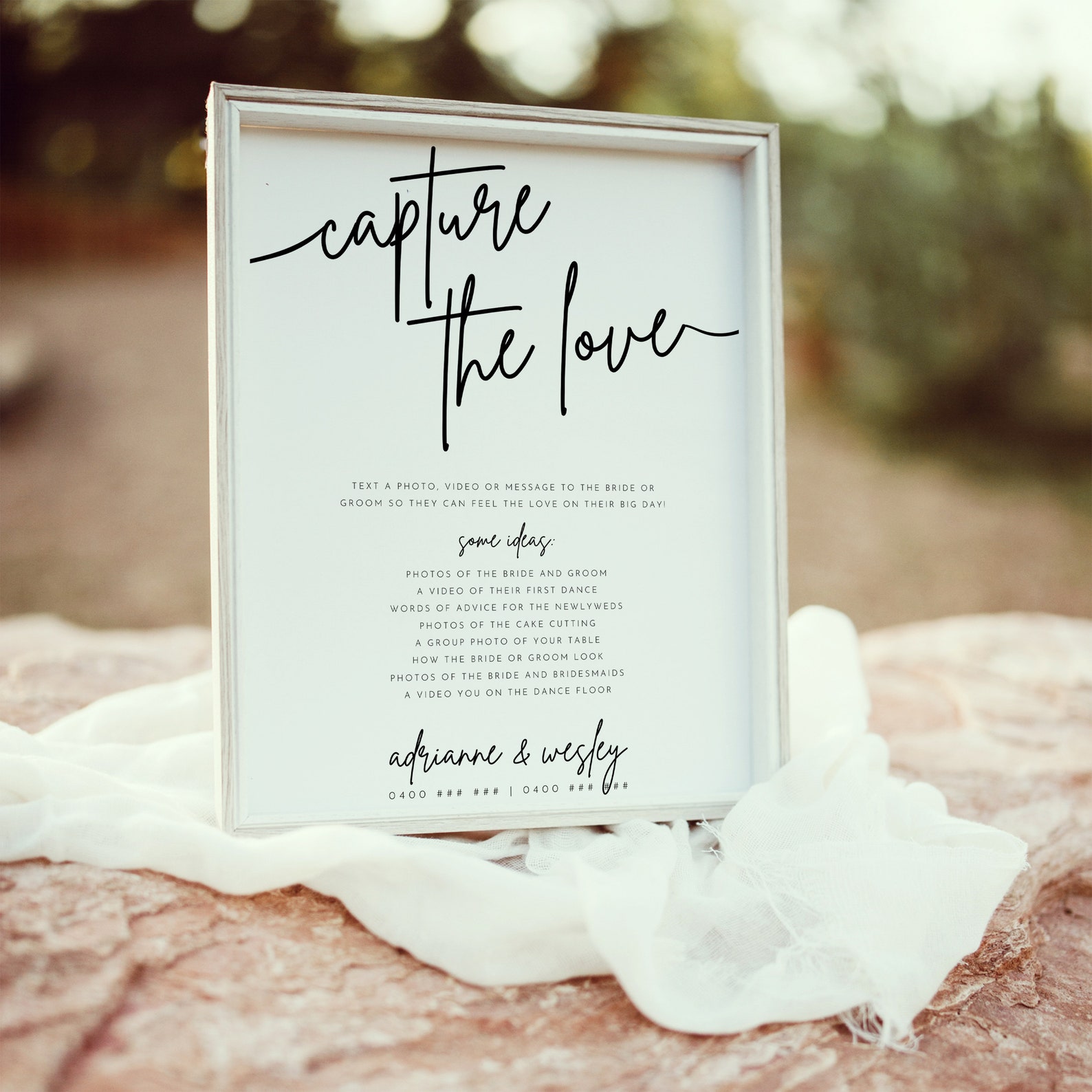 Capture the Love Sign Template Editable Blow up Their Phones - Etsy
