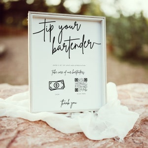 Tip Your Bartender Sign Template, Editable Feeling Tipsy Sign, Modern ...